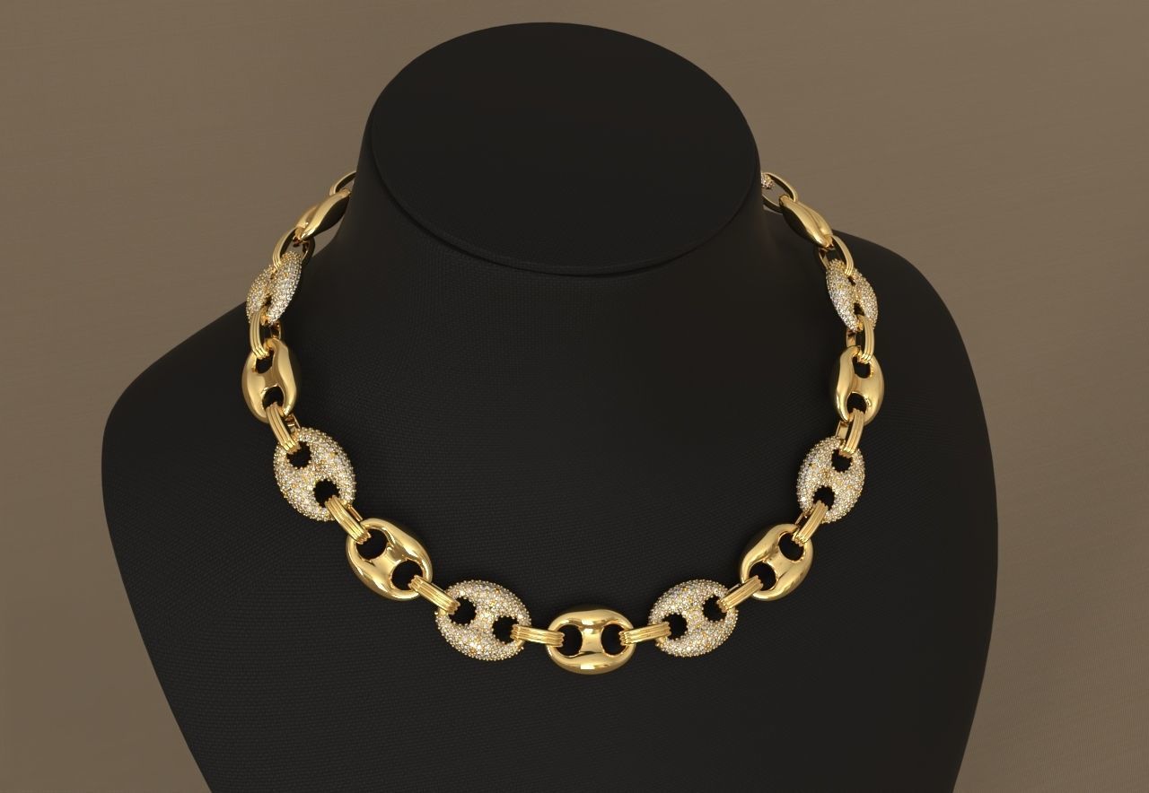 Gucci Sailor Puff Link Necklace or bracelet 3D model 3D printable ...