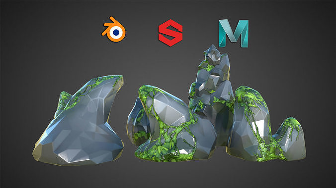 3D model Stylized Rocks VR / AR / low-poly | CGTrader