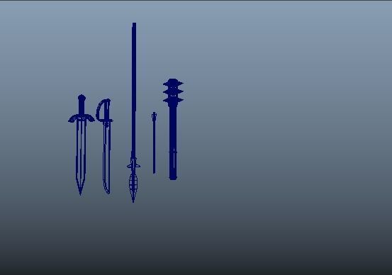 3D model Rusty Weapons VR / AR / low-poly | CGTrader