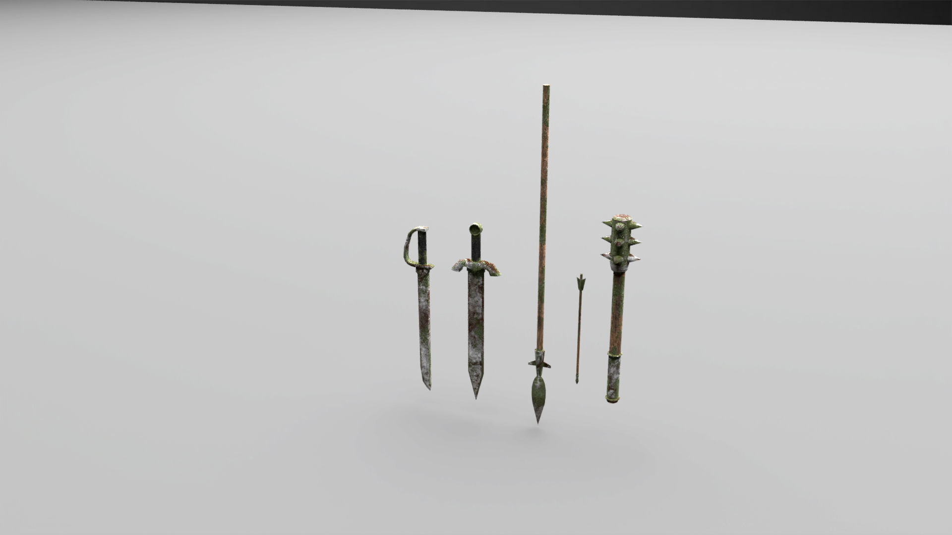3D model Rusty Weapons VR / AR / low-poly | CGTrader