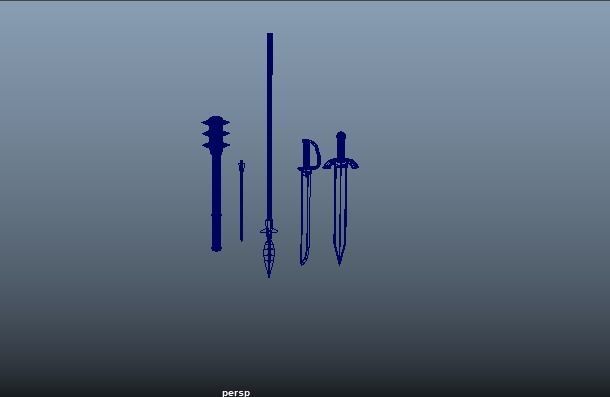 3D model Rusty Weapons VR / AR / low-poly | CGTrader