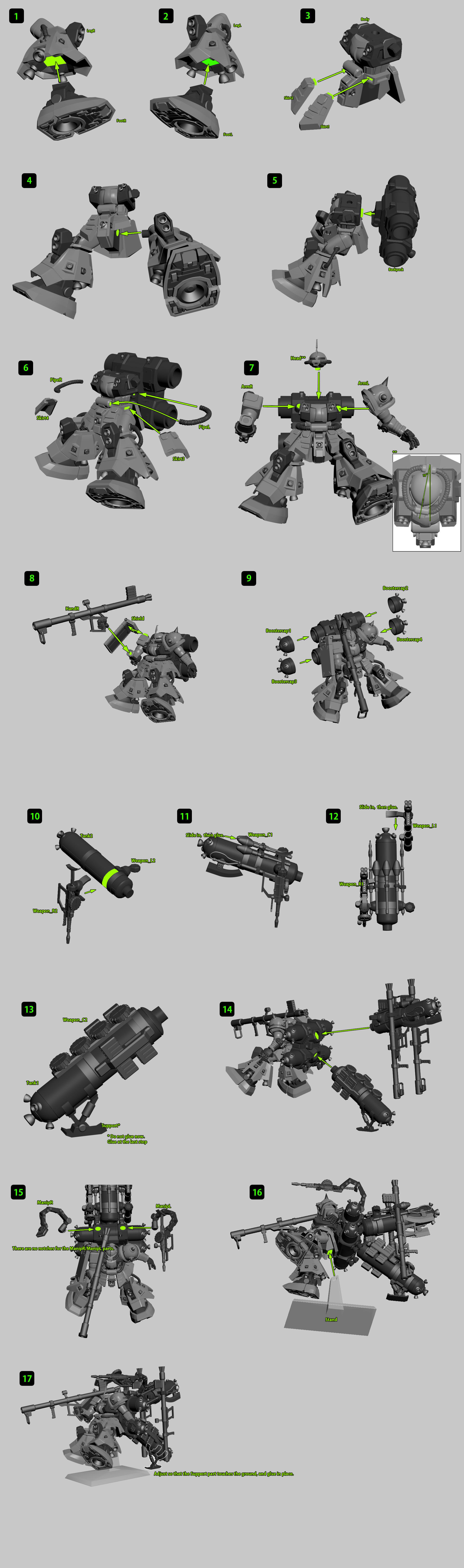 Zaku STL 3D model 3D printable | CGTrader