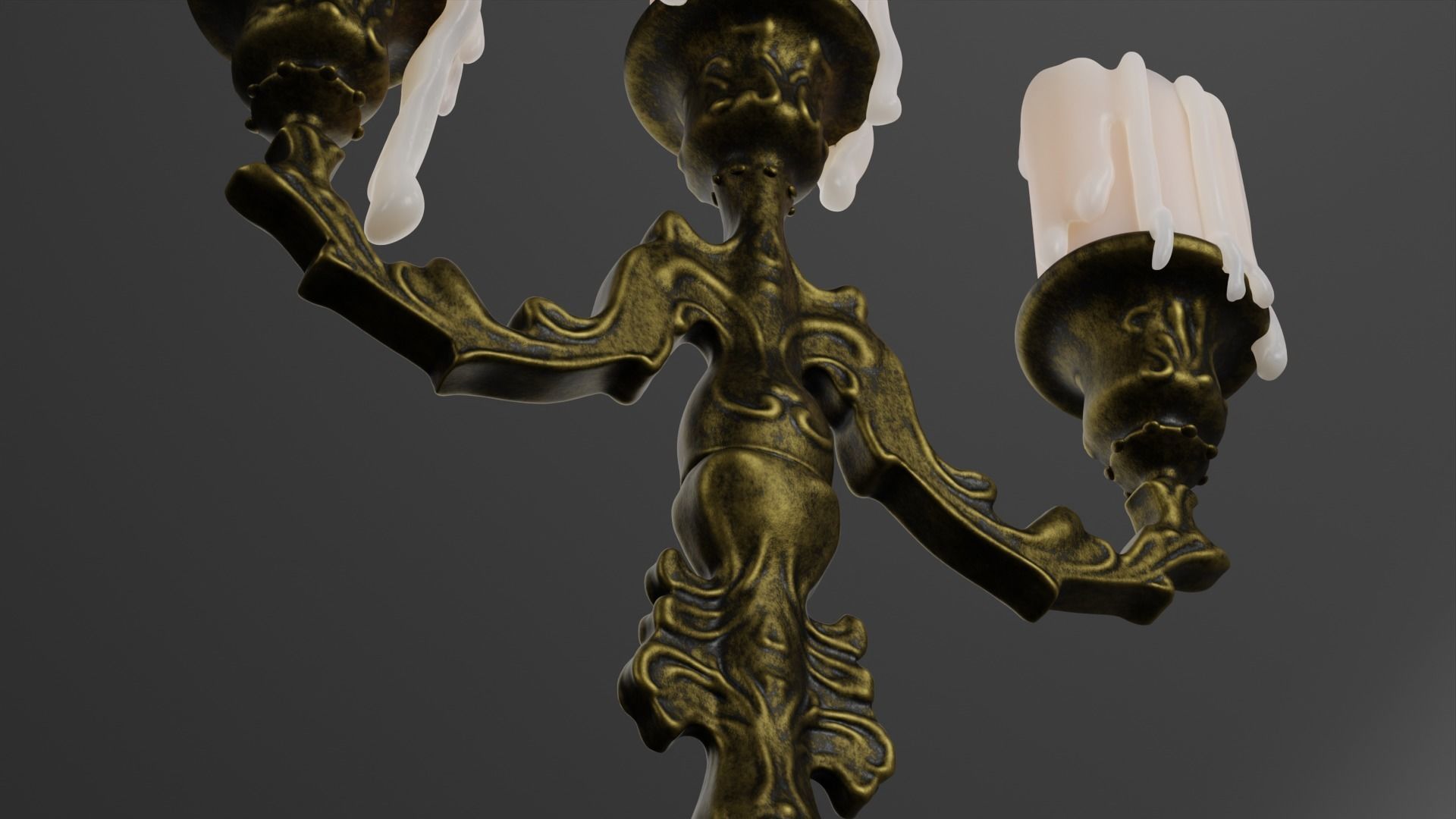 Candlestick in the old style 3D model 3D model | CGTrader