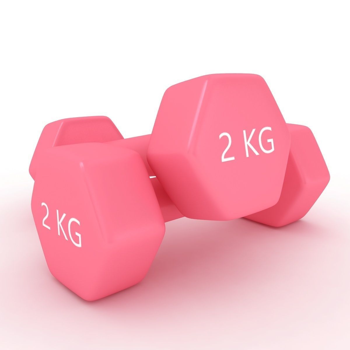 Plastic Fitness Dumbbells 3D model | CGTrader