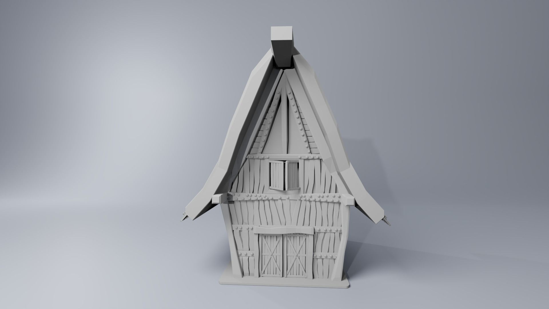 Simple Printable Barn 3D model 3D printable | CGTrader