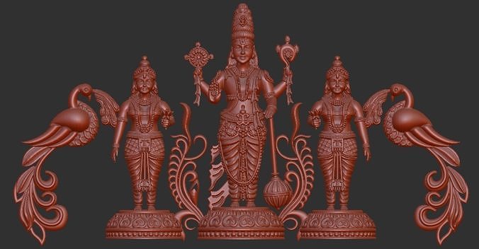 Vishnuji Laxmiji and Padmavati 3D model 3D printable | CGTrader