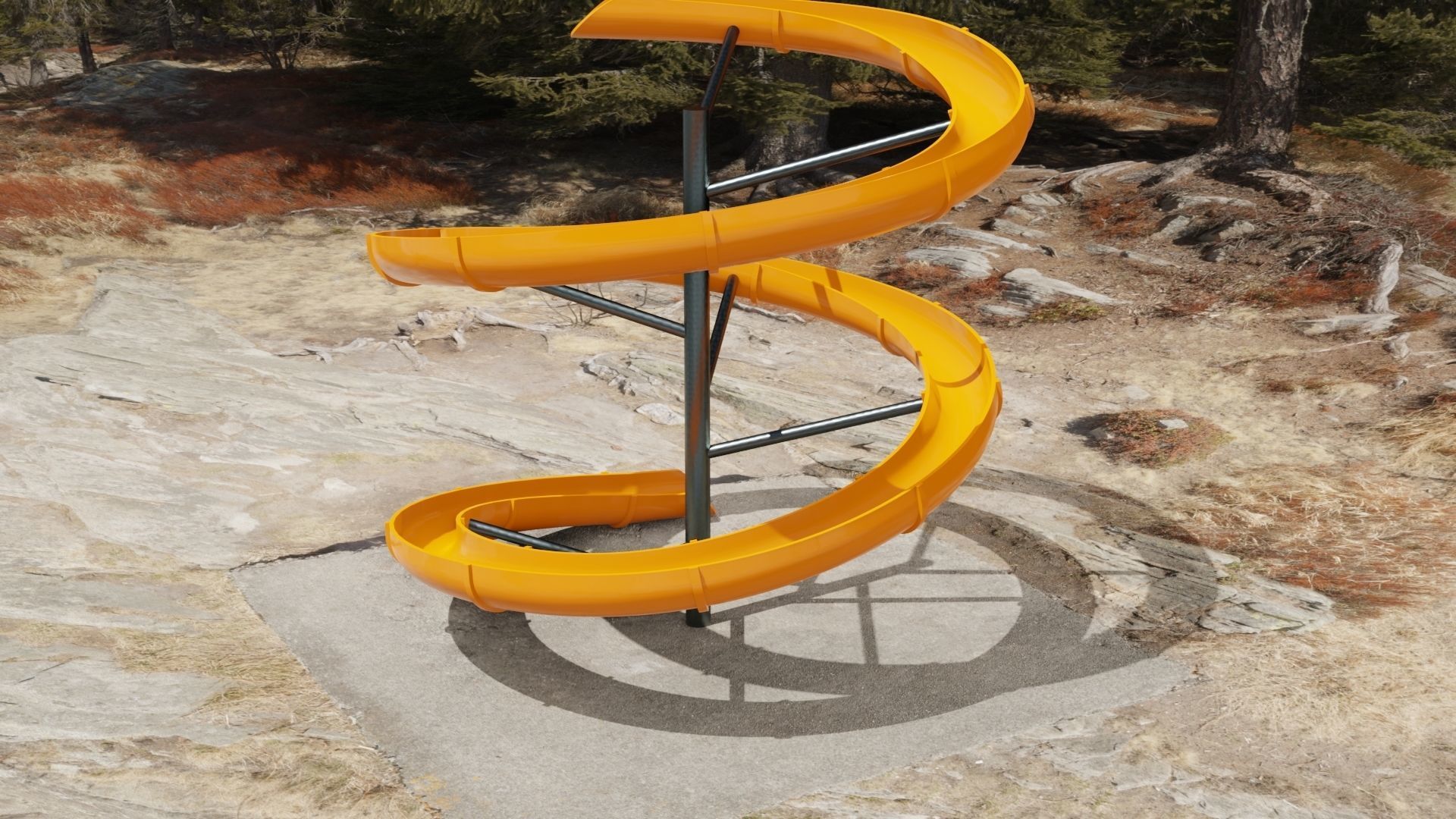 3D model Water Slide VR / AR / low-poly | CGTrader