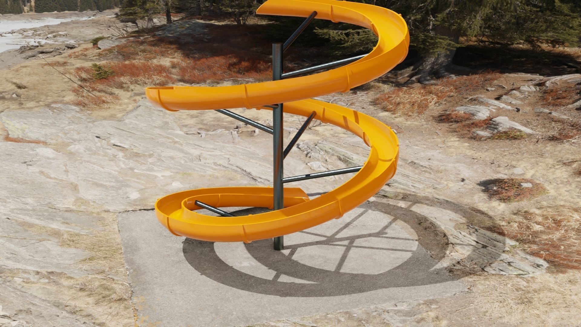 3D model Water Slide VR / AR / low-poly | CGTrader