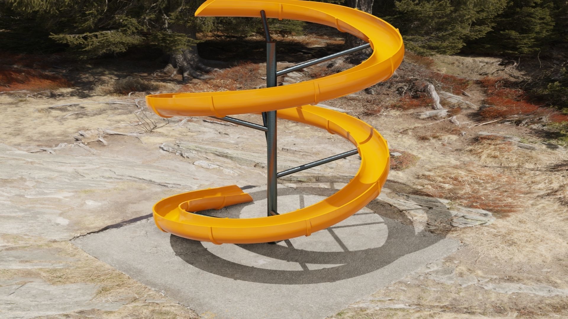 3D model Water Slide VR / AR / low-poly | CGTrader