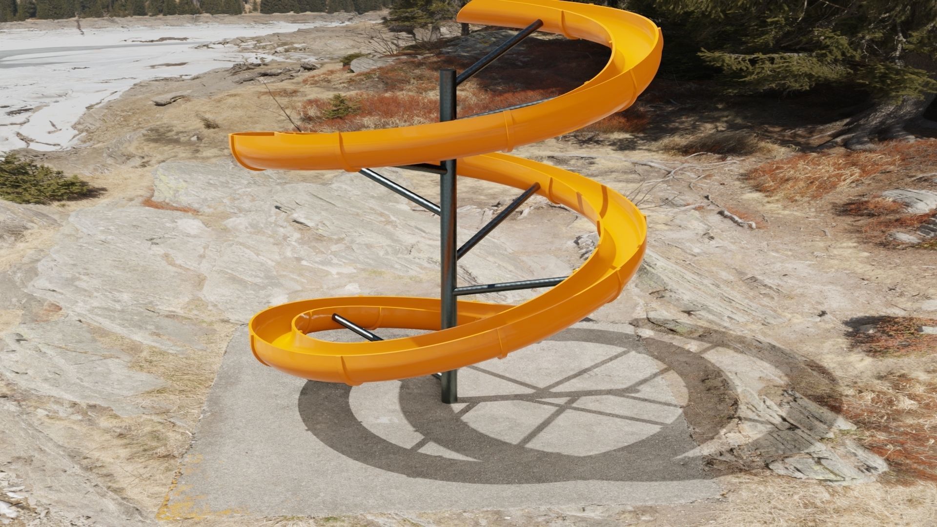 3D model Water Slide VR / AR / low-poly | CGTrader