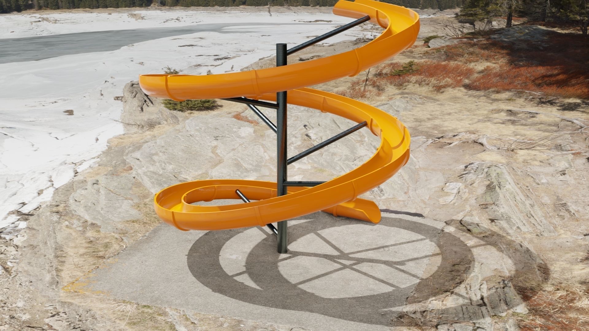 3D model Water Slide VR / AR / low-poly | CGTrader