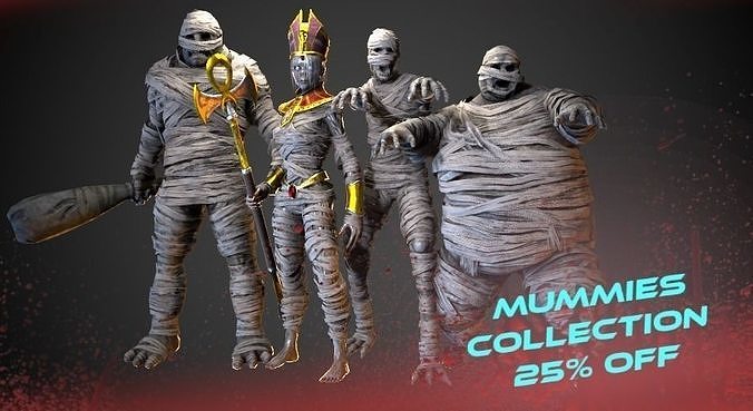 Mummies collection VR / AR / low-poly | CGTrader