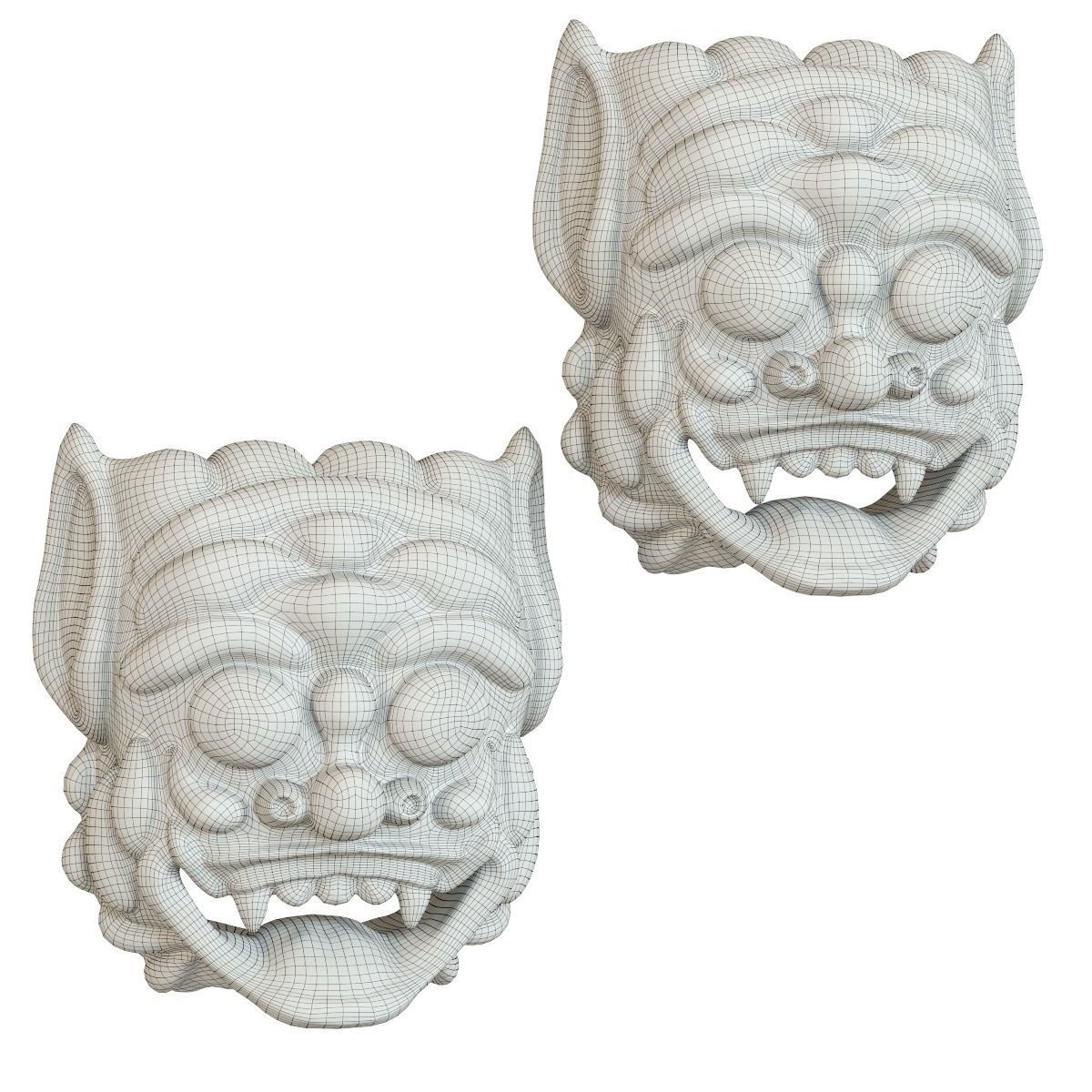 Balinese barong mask 3D model | CGTrader