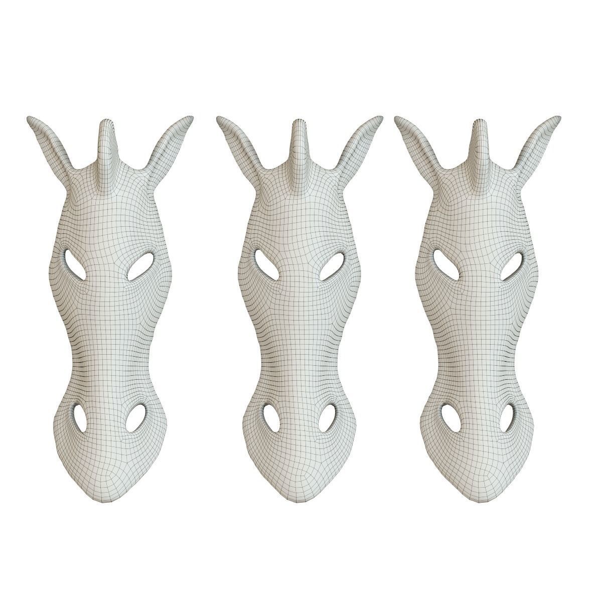 African zebra mask set 3D model | CGTrader
