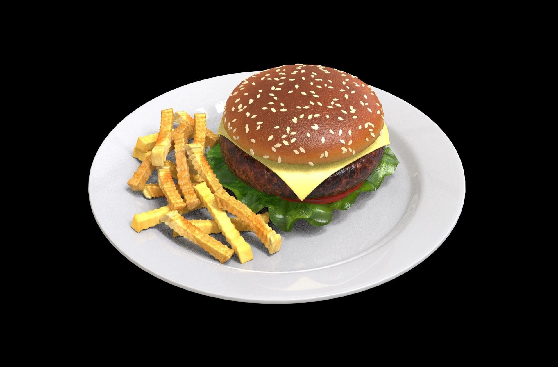 Hamburger Fast Food 3d model 3D model | CGTrader