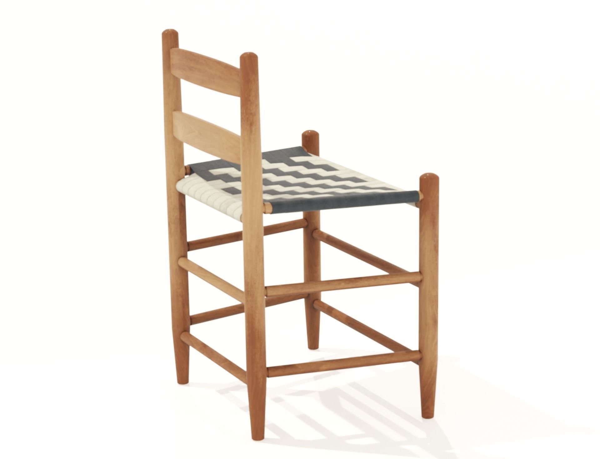Shaker Low-Back Chair 3D model | CGTrader