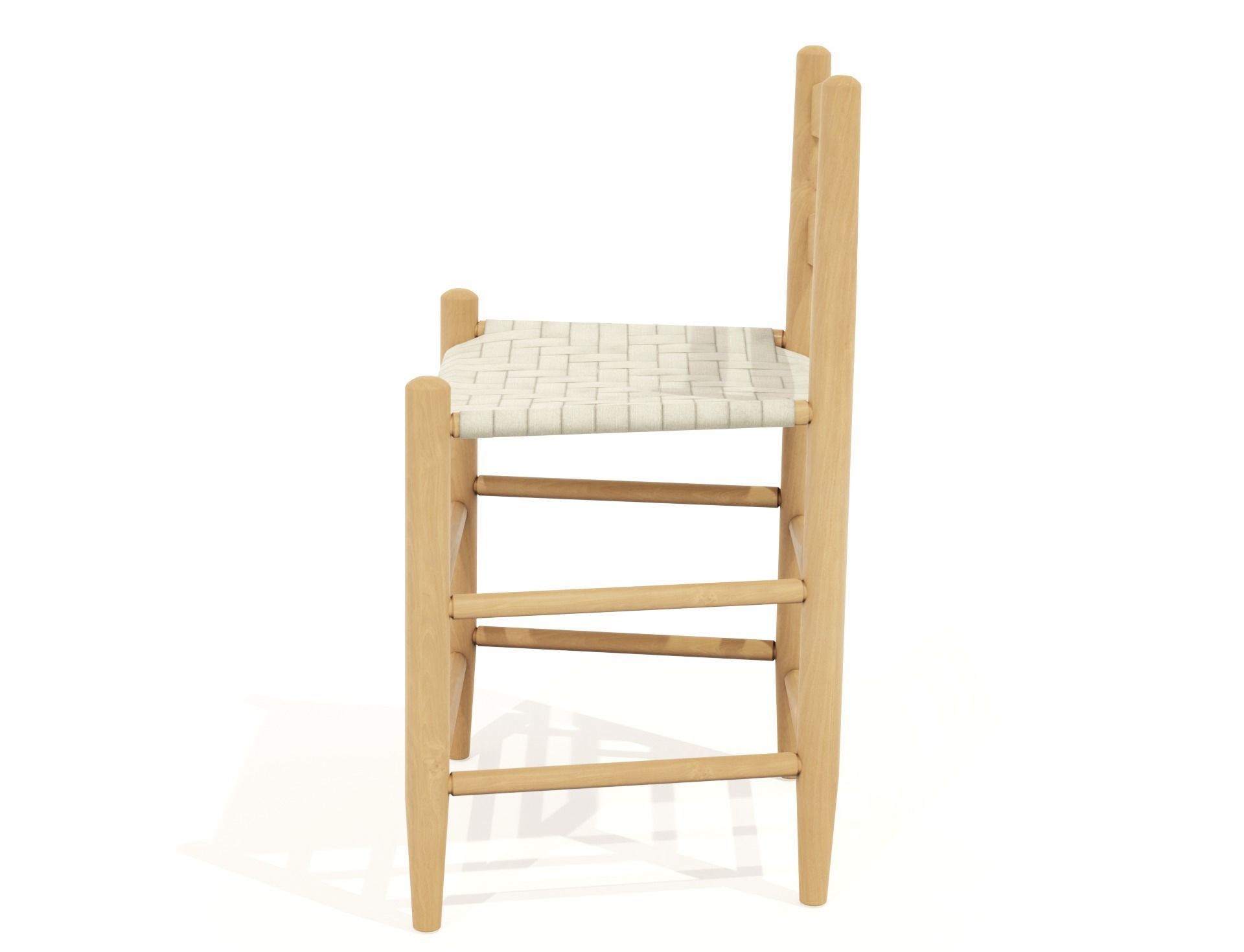 Shaker Low-Back Chair 3D model | CGTrader
