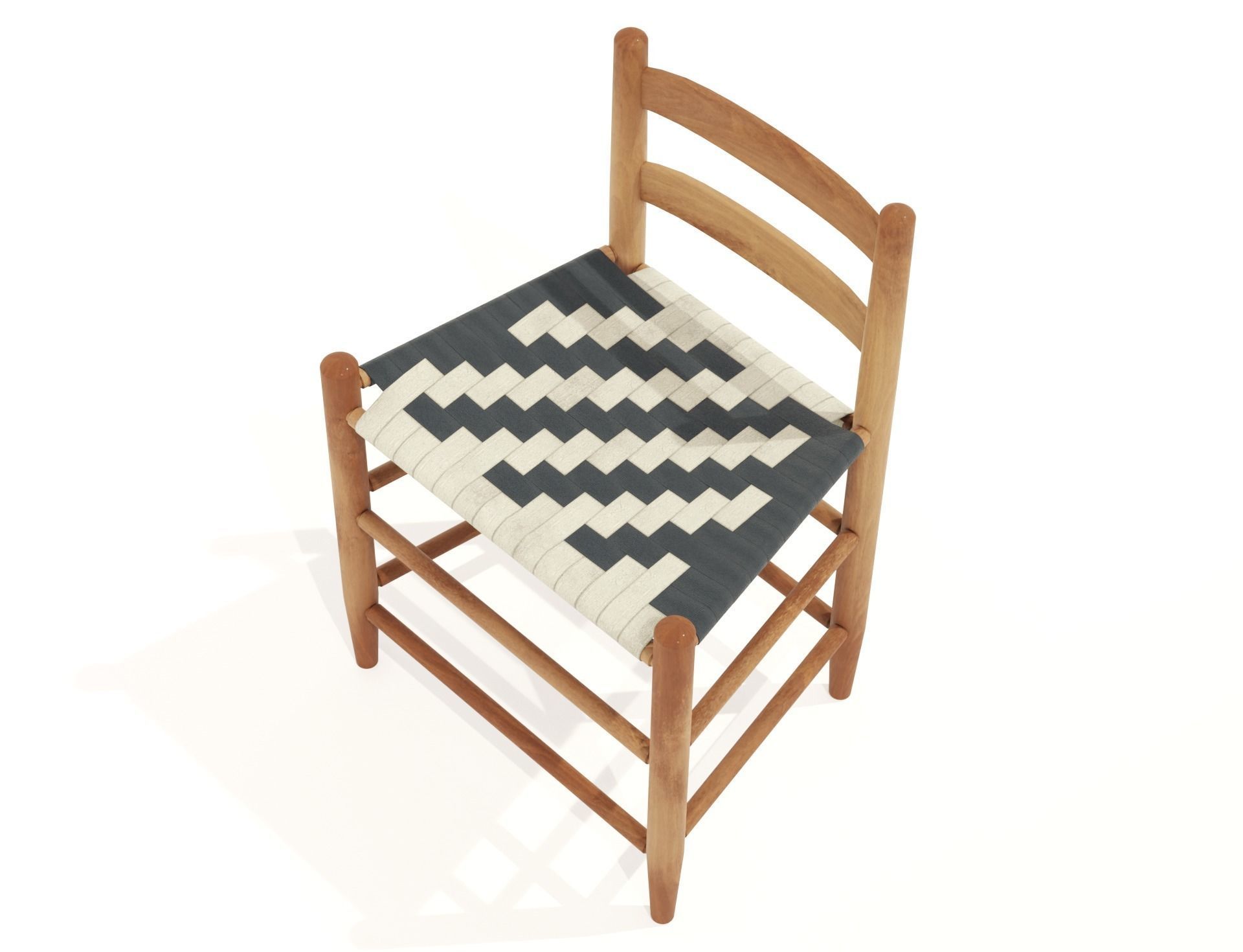 Shaker Low-Back Chair 3D model | CGTrader