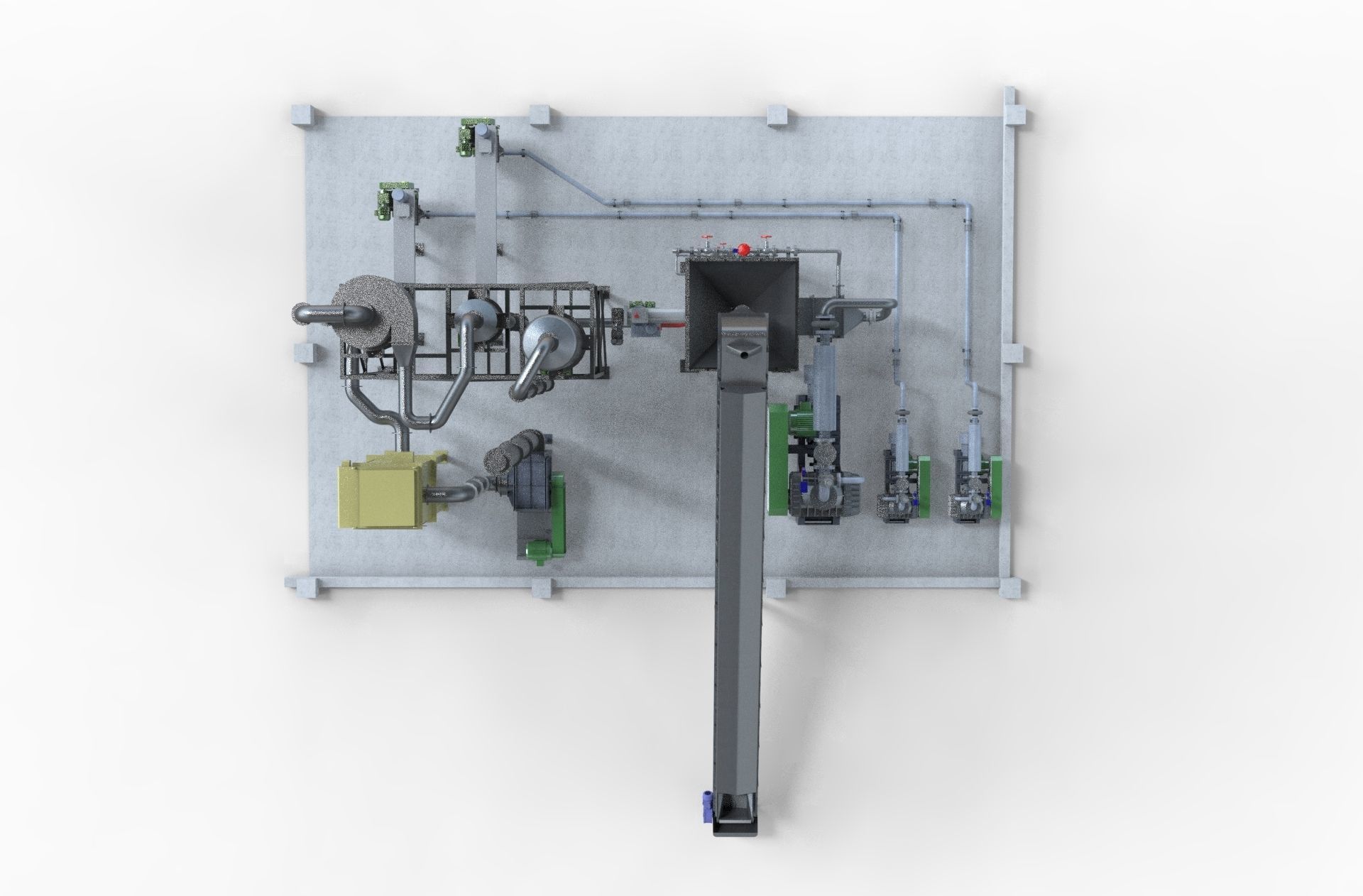 Industry tank Mining processing plant equipment 3d model props 3D model ...