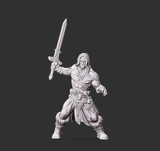 Barbarian - 35mm scale 3D model 3D printable | CGTrader