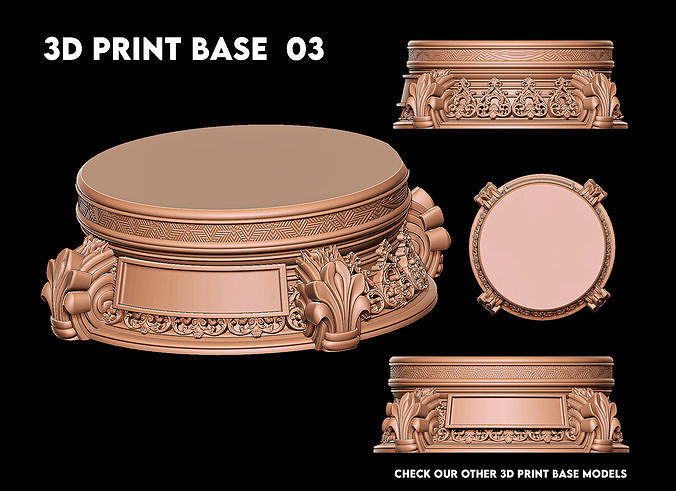 3D Print Base 03 3D model 3D printable | CGTrader