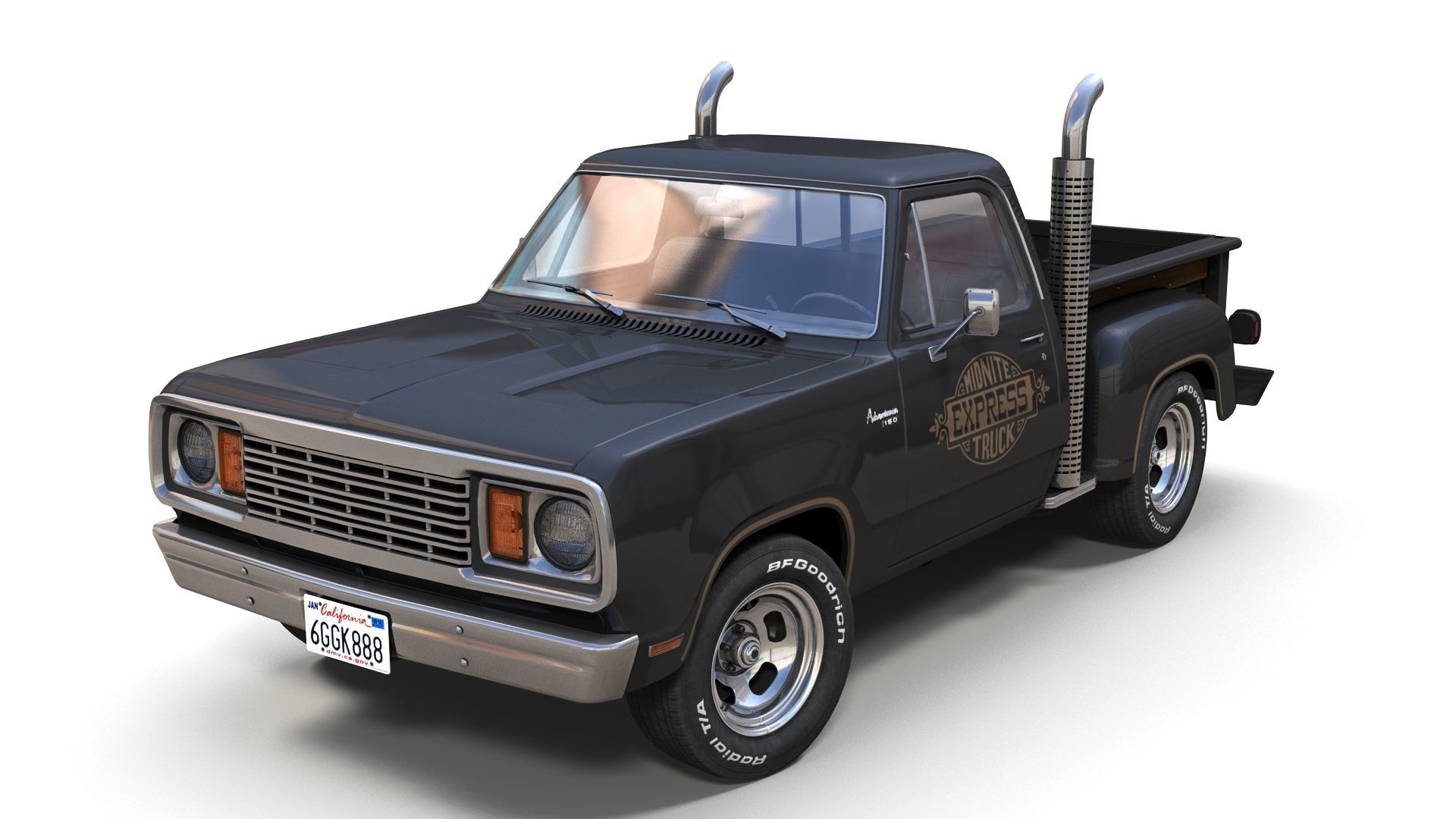3D model 1976 Dodge Midnite Express truck VR / AR / low-poly | CGTrader