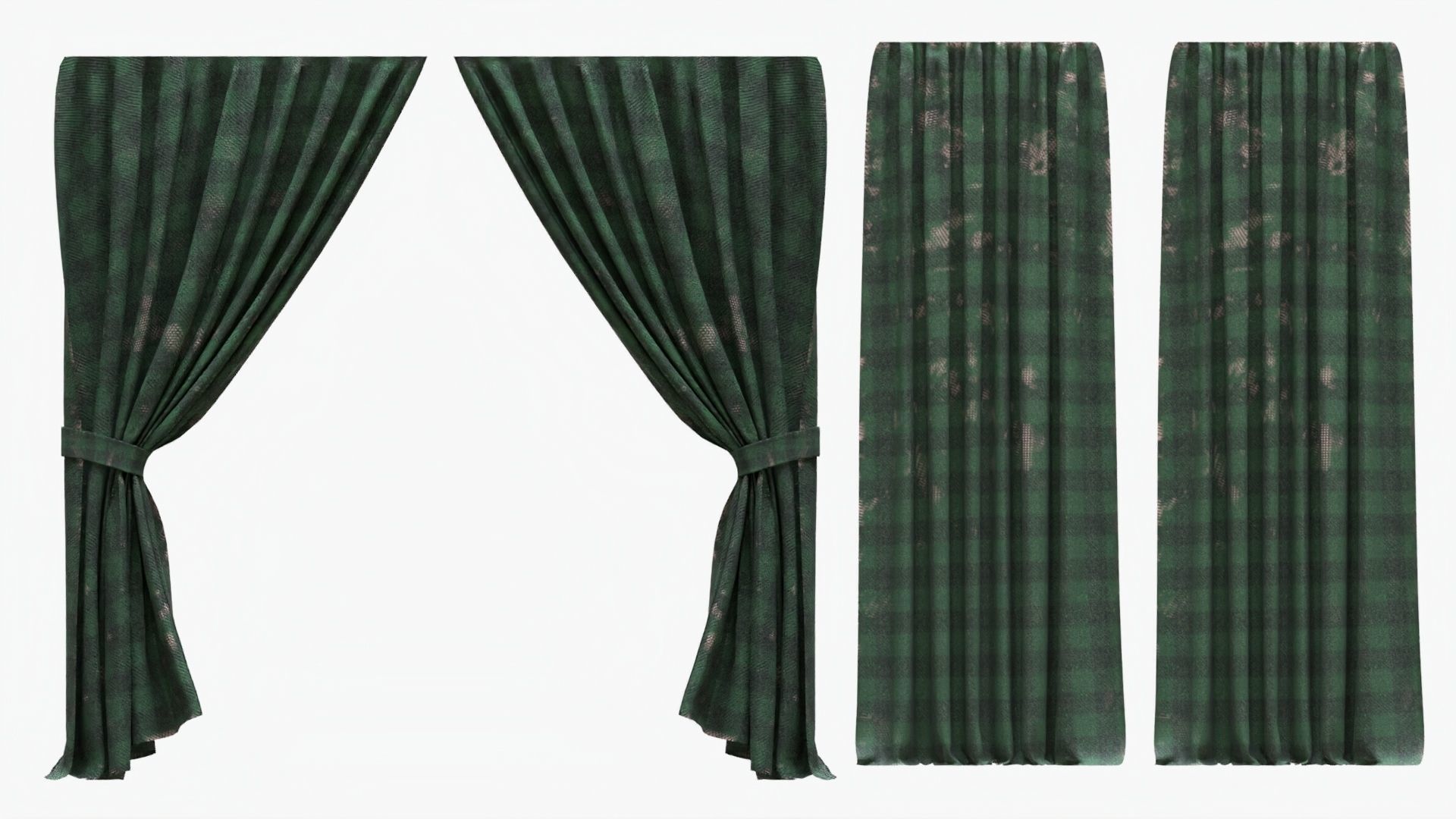 4K Damaged Old Curtain 3D model | CGTrader