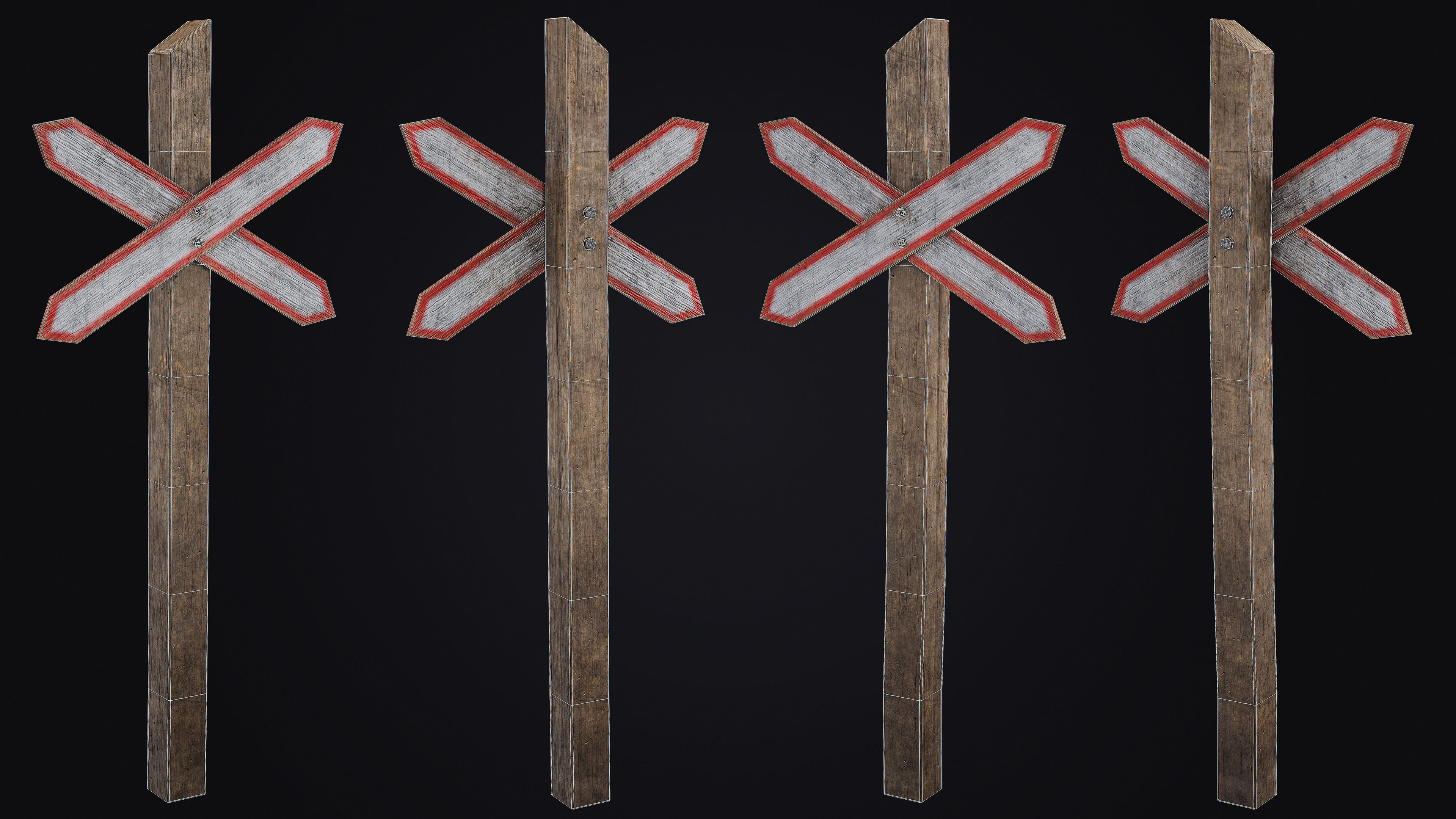 3D model Mine Signs VR / AR / low-poly | CGTrader