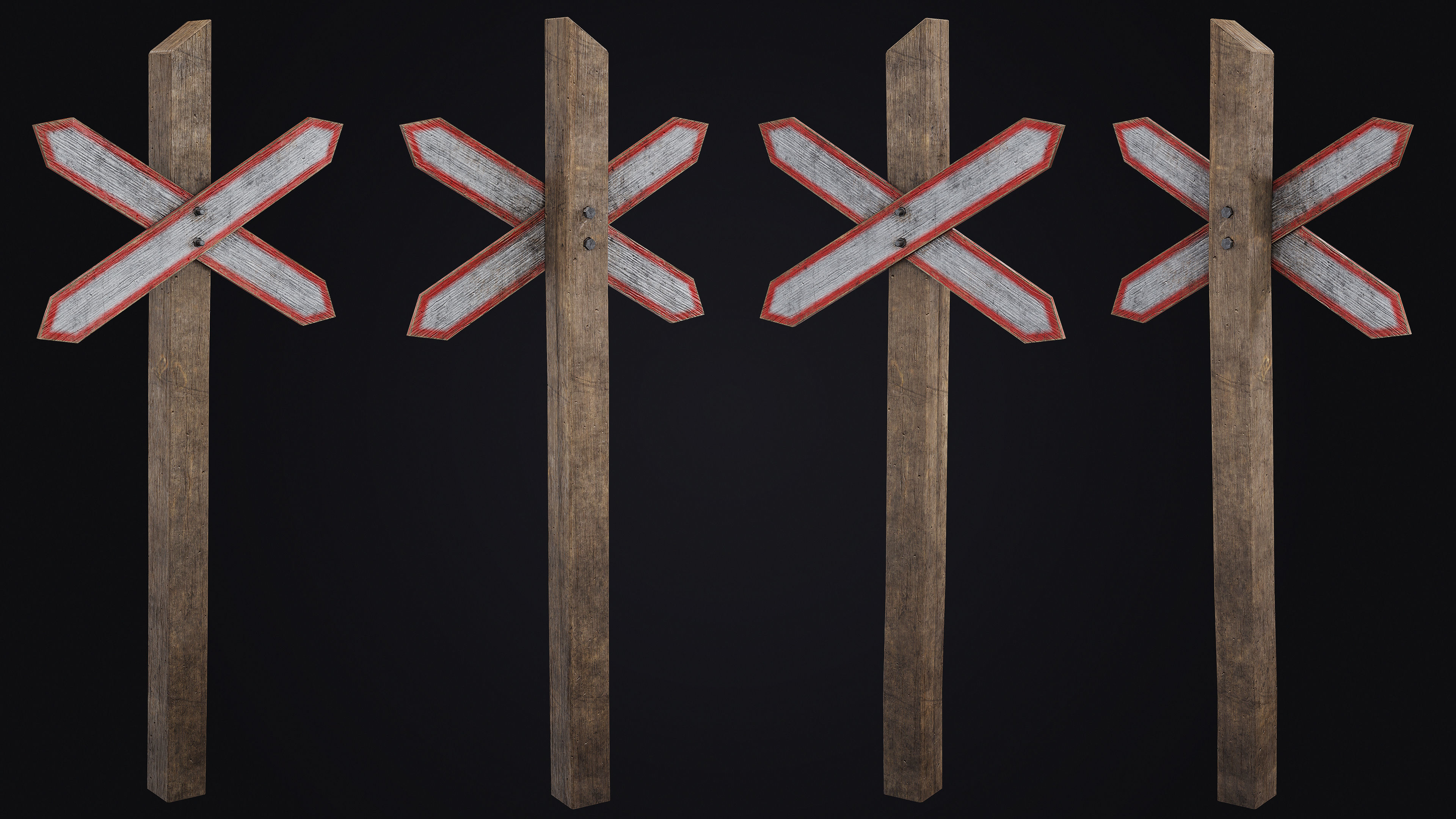 3D model Mine Signs VR / AR / low-poly | CGTrader