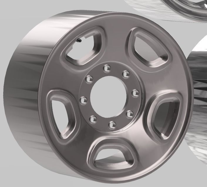 DODGE RAM ORIGINAL 17 STEEL WHEELS FOR 1 25 SCALE AUTOS 3D model 3D ...