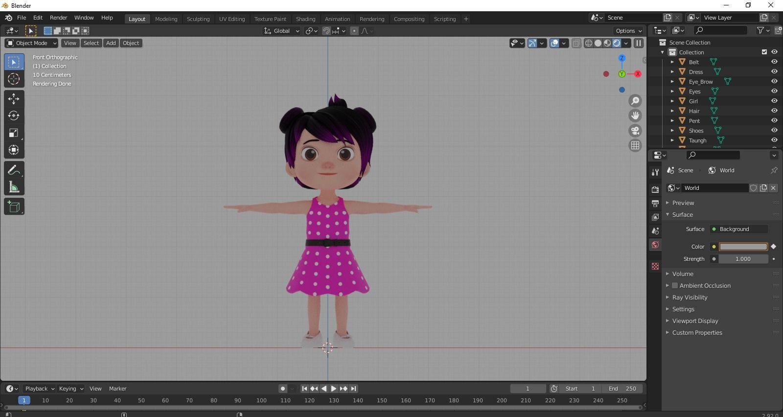 COCOMELON YoYo Girl Character 3D MODEL 3D model rigged | CGTrader