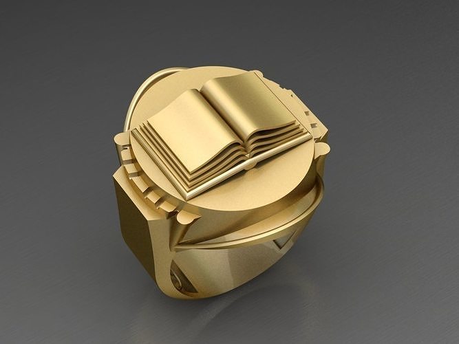 The Book Ring 3D model 3D printable | CGTrader