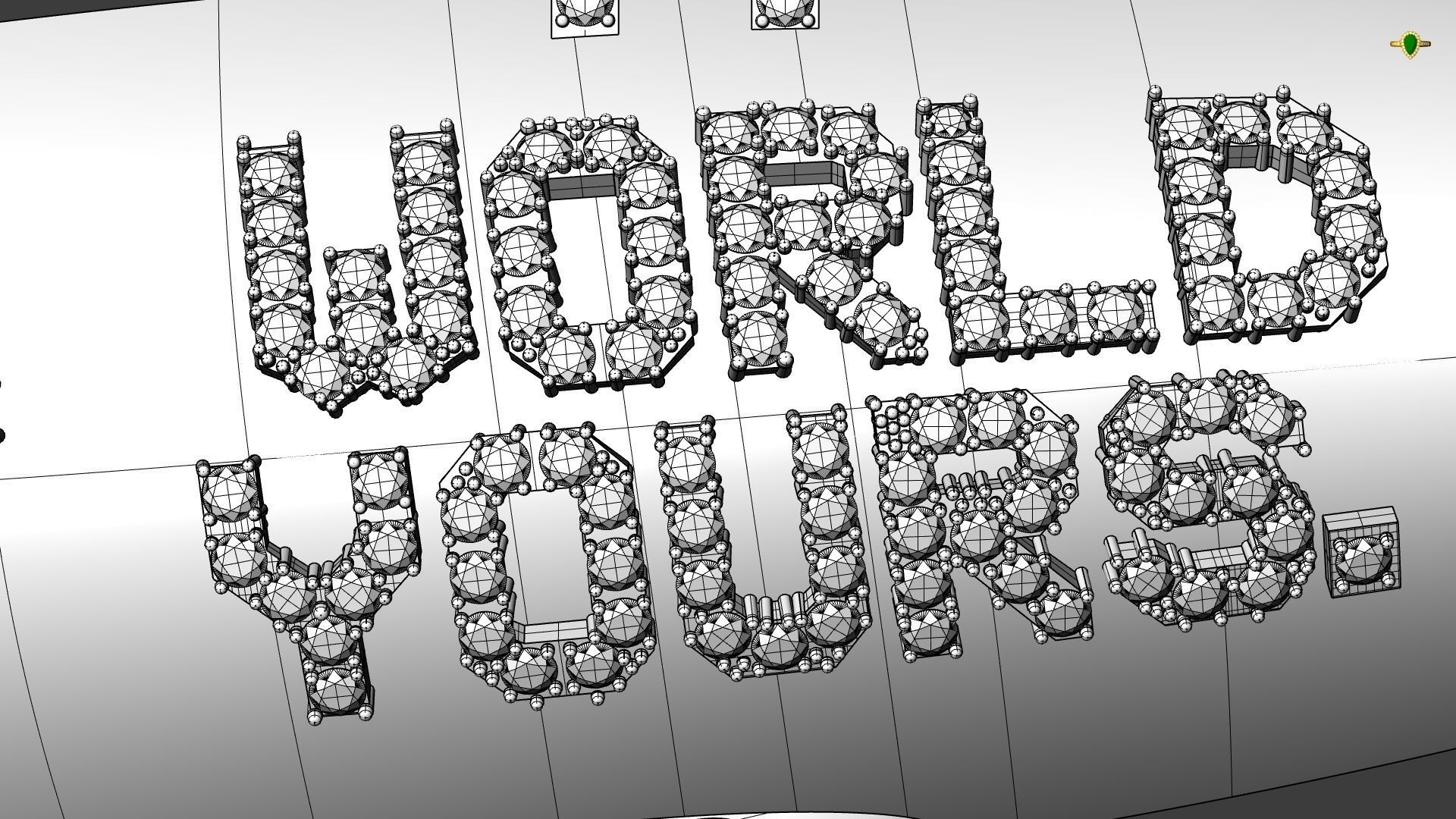 the world is yours blimp pendant multiple sizes 3d 3D model 3D printable | CGTrader