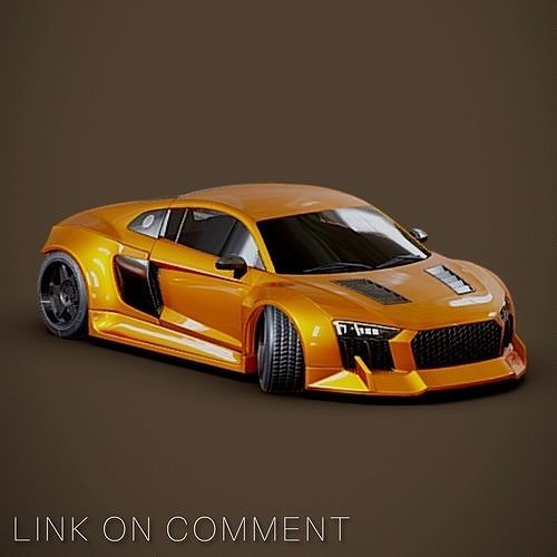 AUDI R8 GOLD free 3D model | CGTrader