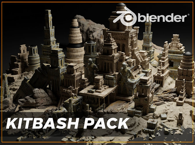 3D model Ancient Temple 2 - Ruins of the temple - 3D Kitbash Asset Pack ...
