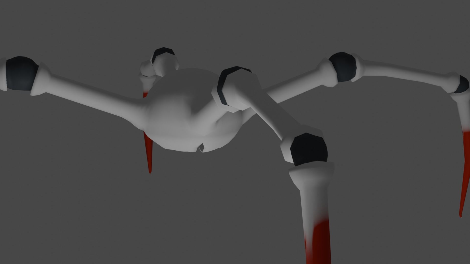 3D model Game ready low-mid poly sci-fi blind spider alien VR / AR ...