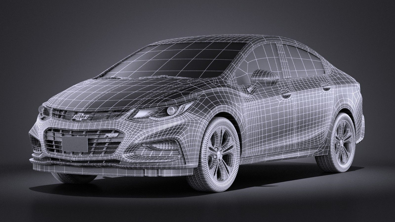 Chevrolet Cruze sedan 2016 VRAY 3D model | CGTrader