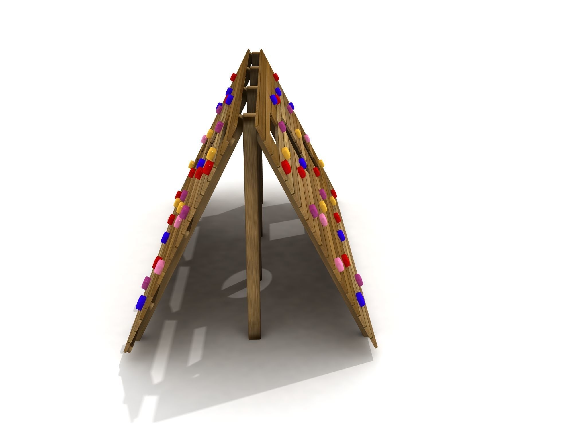 3D model Kids Game Play Equipment 018 Wood Climber VR / AR / low-poly ...