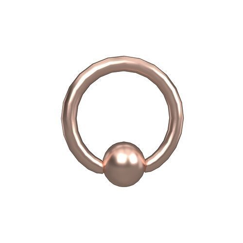 3D model Steel Ball Closure Ring Earring v1 003 VR / AR / low-poly ...