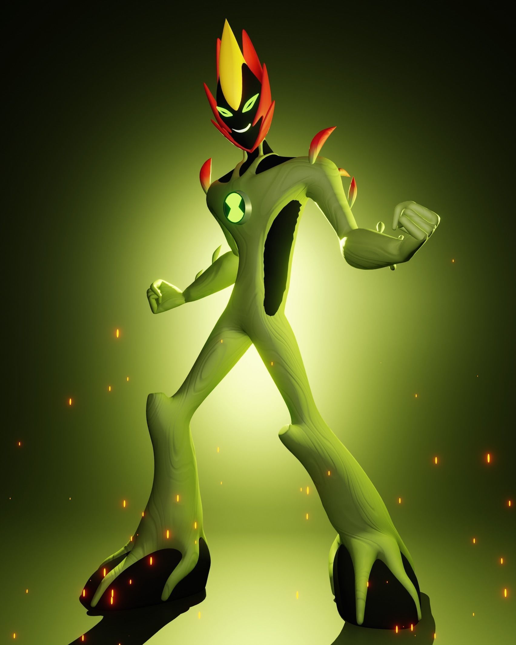 Ben 10 Swampfire 3D model | CGTrader