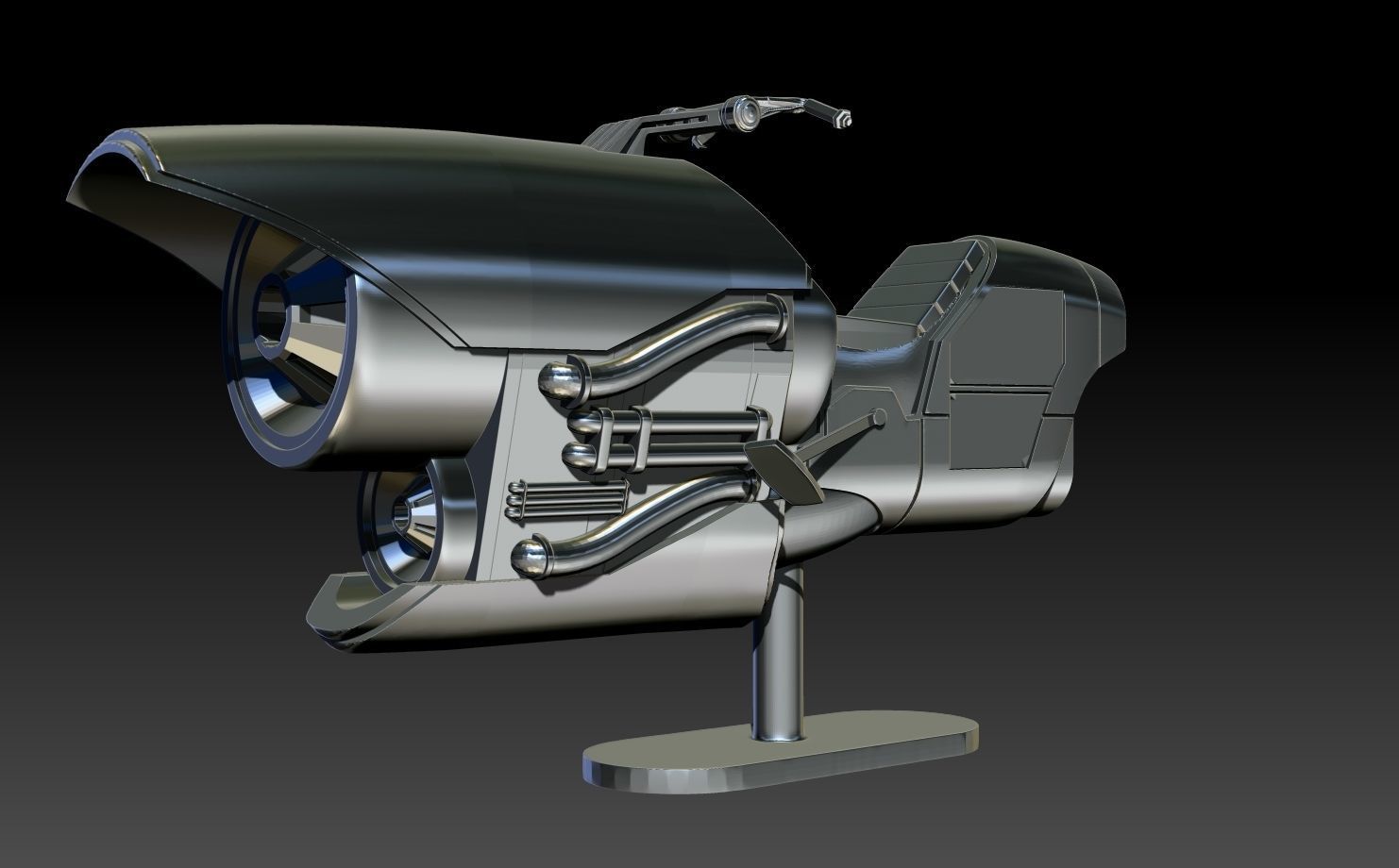 Coruscant Speeder Bike 3D model 3D printable | CGTrader