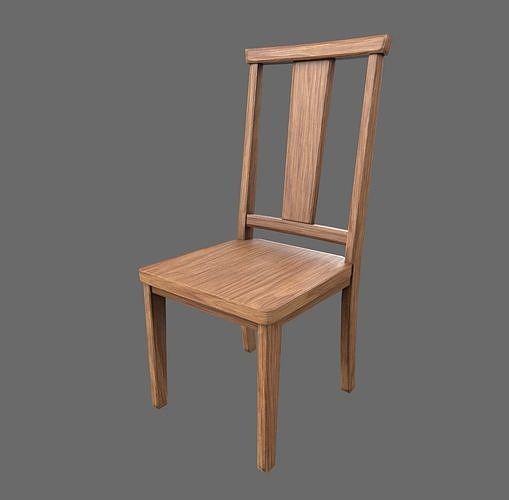 3D model wooden chair Low-poly 3D model VR / AR / low-poly | CGTrader