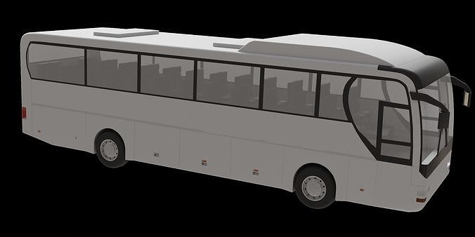 White Modern Coach Bus free 3D model | CGTrader