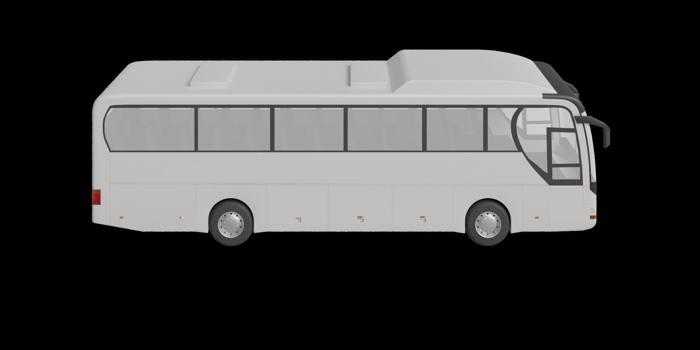 White Modern Coach Bus free 3D model | CGTrader