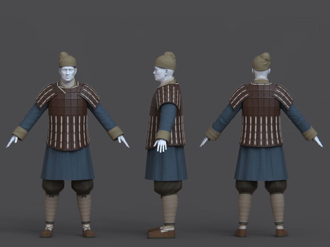 04-Ancient Chinese Armor-Qin dynasty 3D model | CGTrader