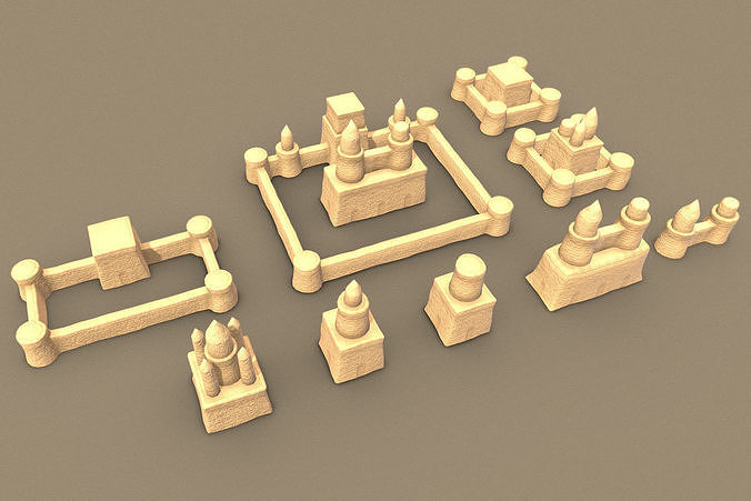 3D model Sand Castle VR / AR / low-poly | CGTrader