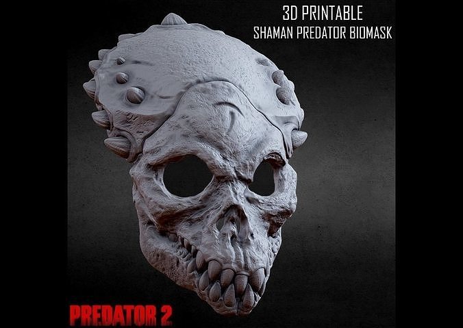 3D PRINTABLE SHAMAN PREDATOR BIOMASK PREDATOR 2 3D model 3D printable ...