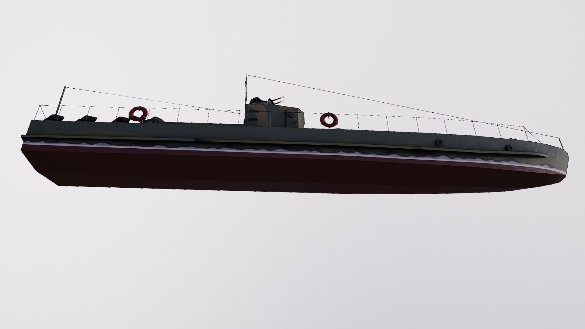 3D model Small river armored boat project 1125 VR / AR / low-poly ...