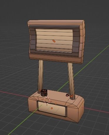 3D model Wooden Booth VR / AR / low-poly | CGTrader