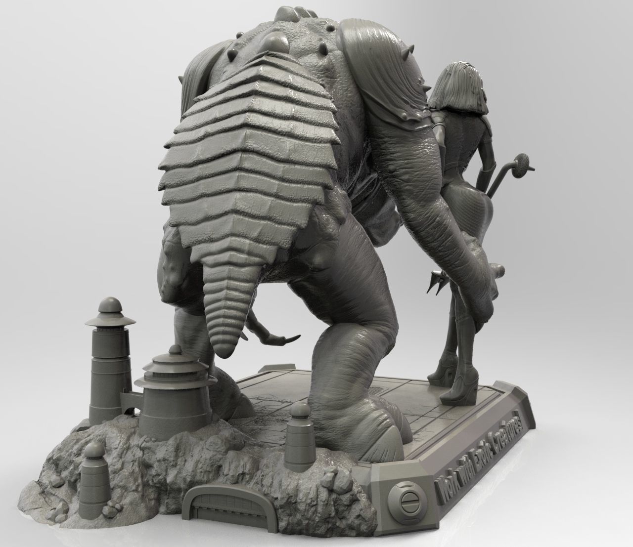 STAR WARS RANCOR TAMER GIRL PIN UP 3D model 3D printable | CGTrader